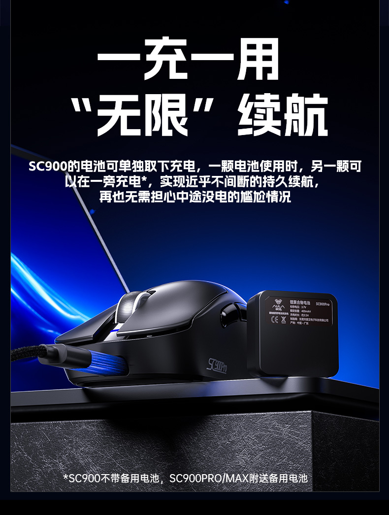 狼蛛 SC900 高阶电竞无线鼠标